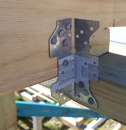 Metal tie brackets and sharp edges